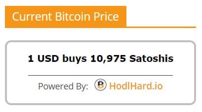 Price Fiat In Sats With This WordPress Bitcoin Price Plugin - HodlHard.io